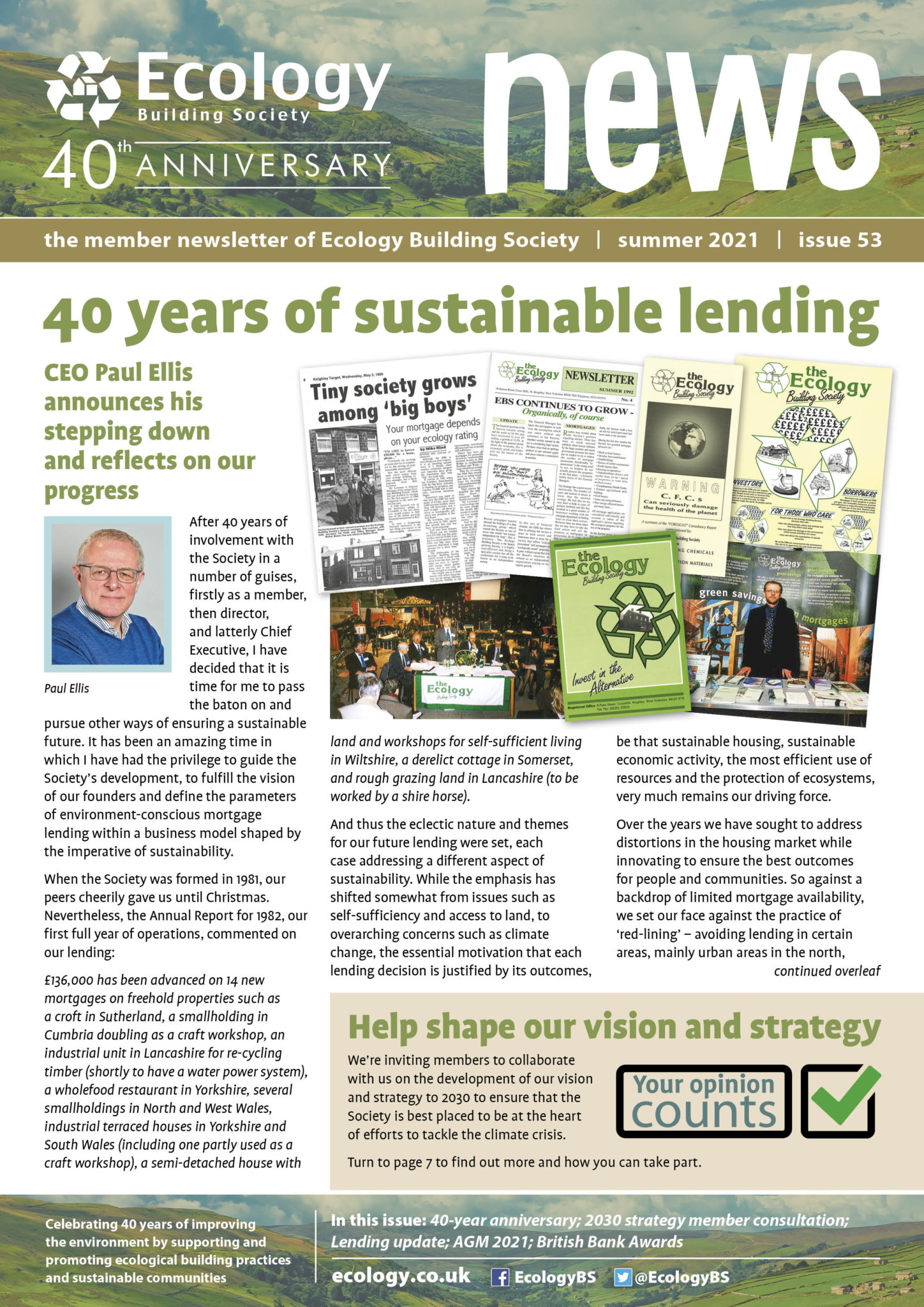 Members' Newsletter Summer 2021 - Ecology Building Society